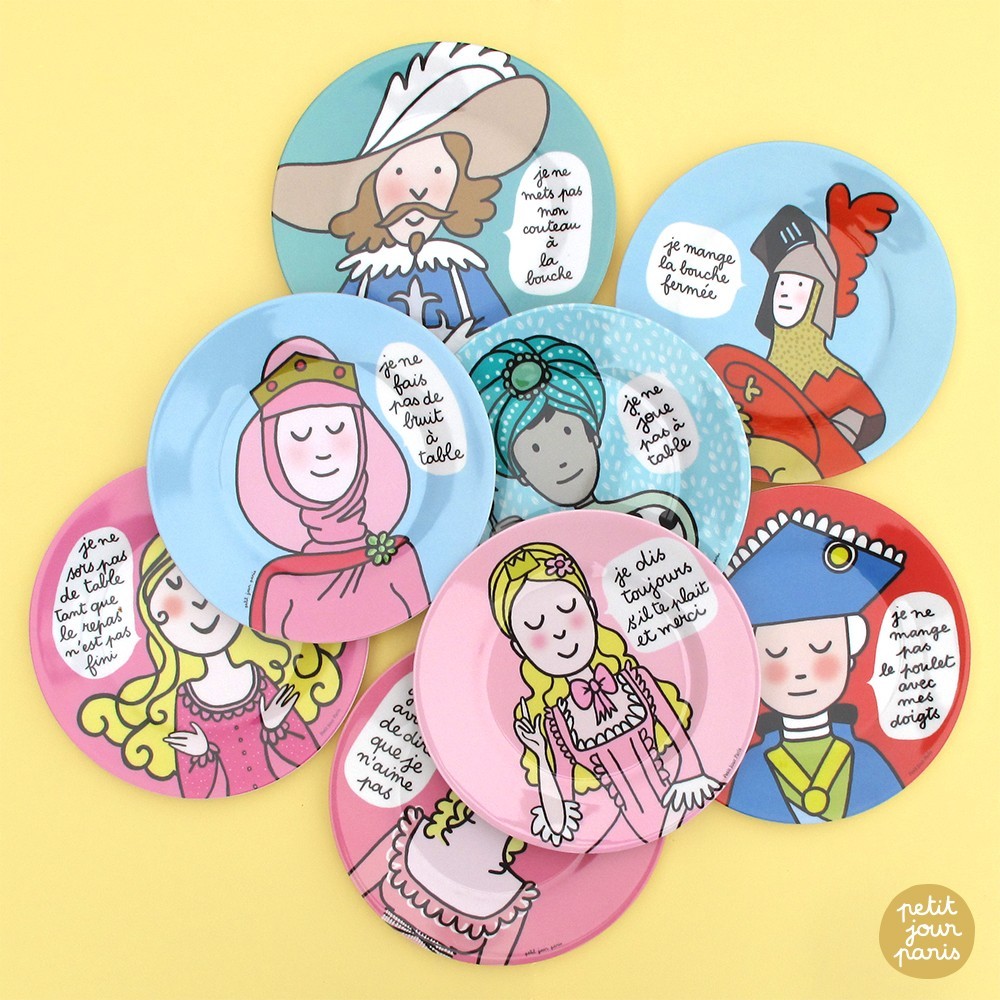 DESSERT PLATE PRINCESS "S'IL TE PLAÎT ET MERCI..."